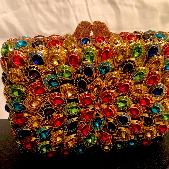 monarch | Bags | New Jewel Evening Bag Hand Made Gold Tone | Poshmark